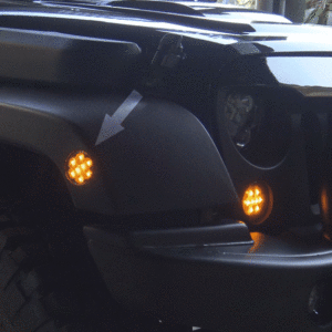 LED Indicator / blinker for Jeep JK FENDER FLARES blacked (pair) - Mad ...